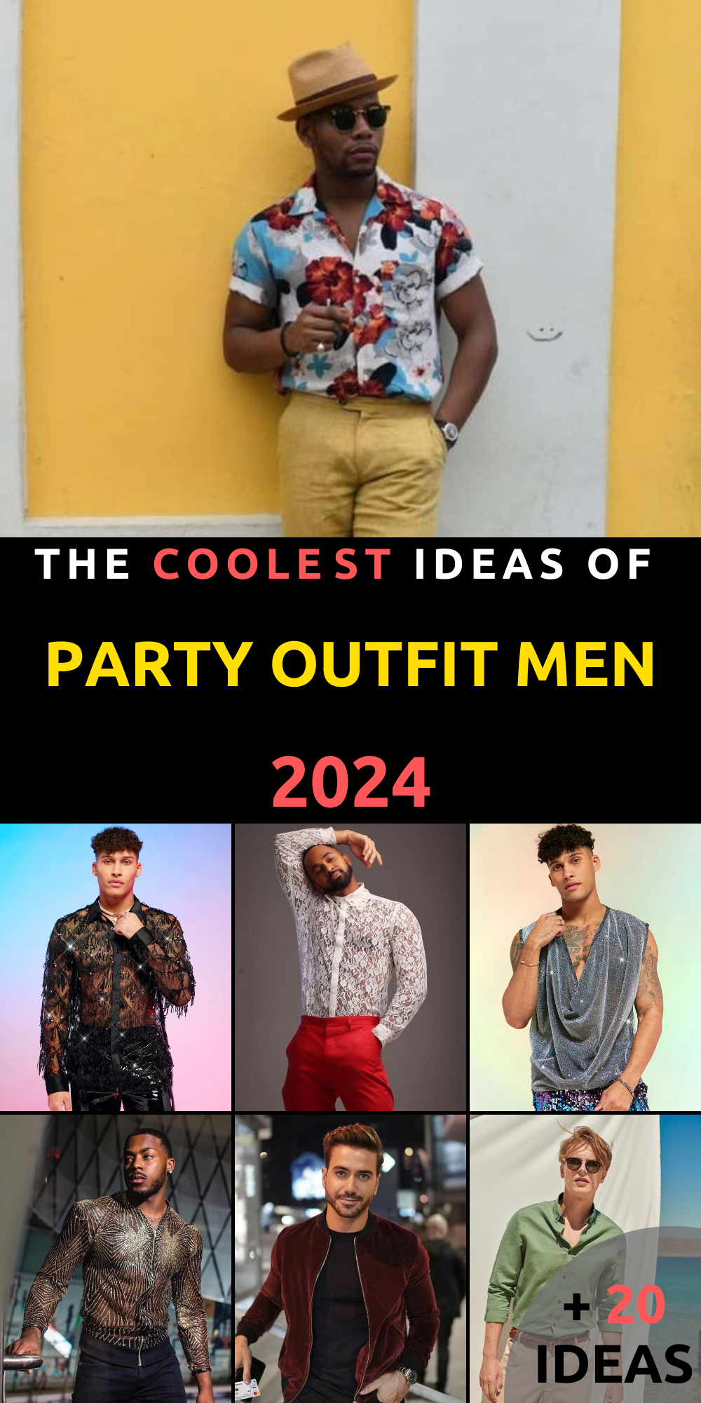 Top 20 Men's Party Outfits for 2024: Bold Trends & Stylish Wardrobe ...