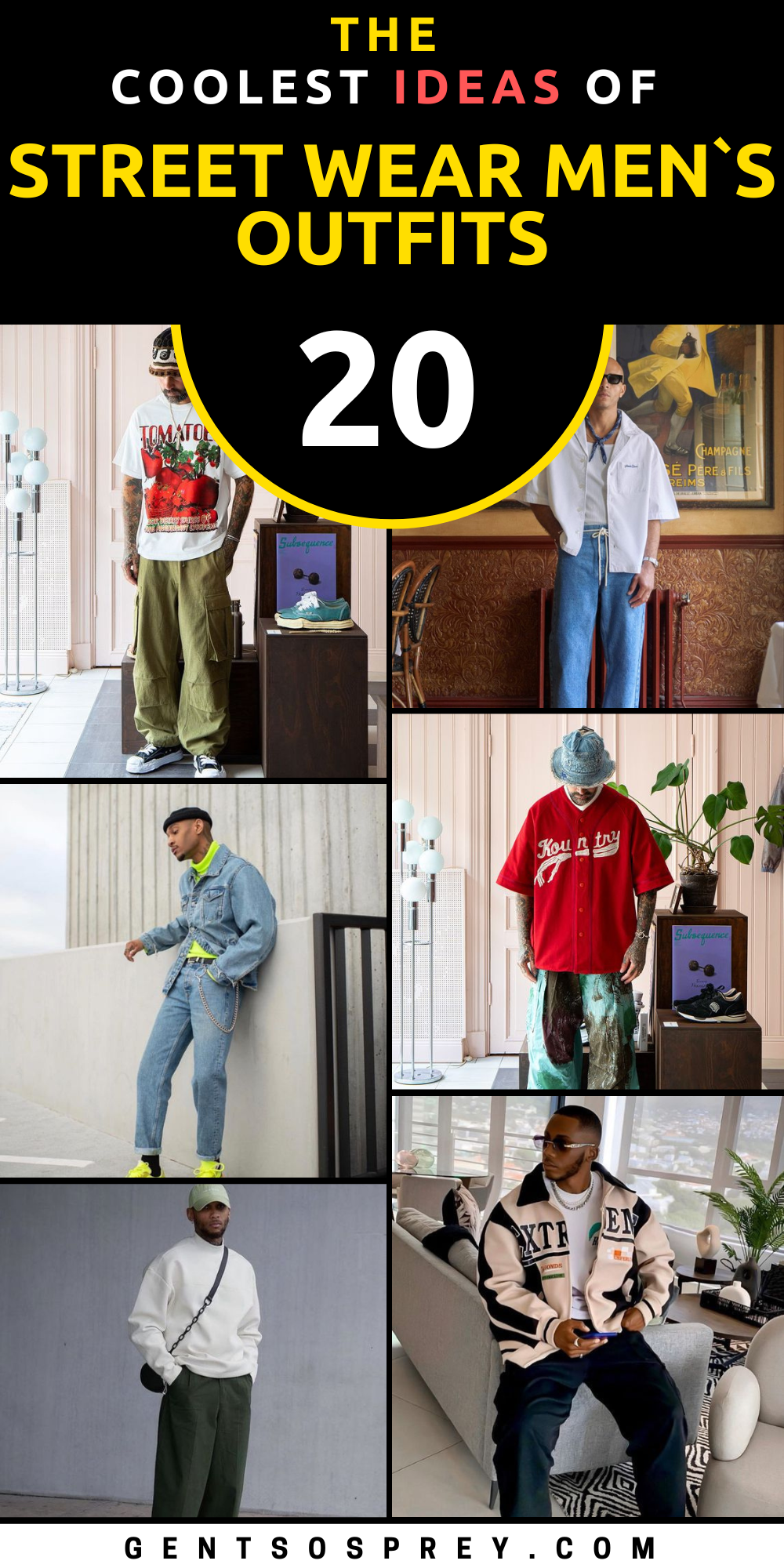 Top 20 Street Wear Men Outfits 2024: Blend Boldness with Classic Trends