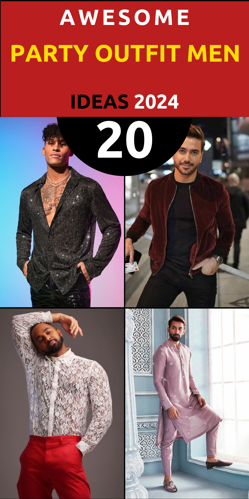 Top 20 Men's Party Outfits for 2024: Bold Trends & Stylish Wardrobe ...