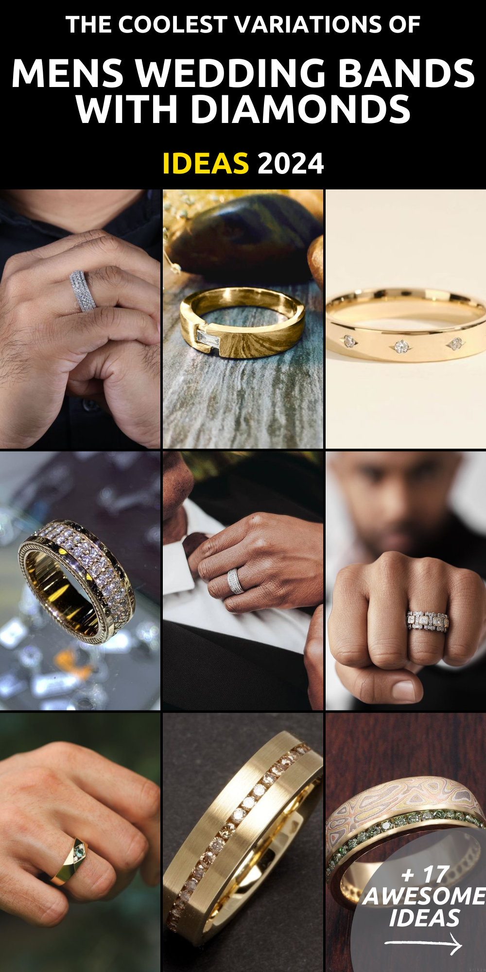 2024's Top 17 Diamond Men's Wedding Bands: Unique, Gold & Black Luxury ...