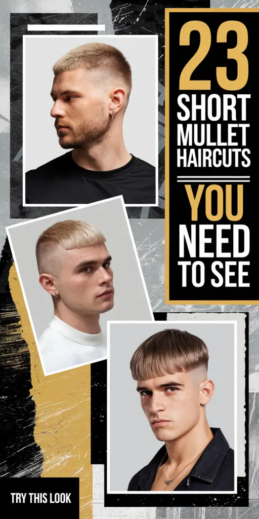 23 Trendy Short Mullet Hairstyles for Men 2025 | Modern, Messy, Curly ...